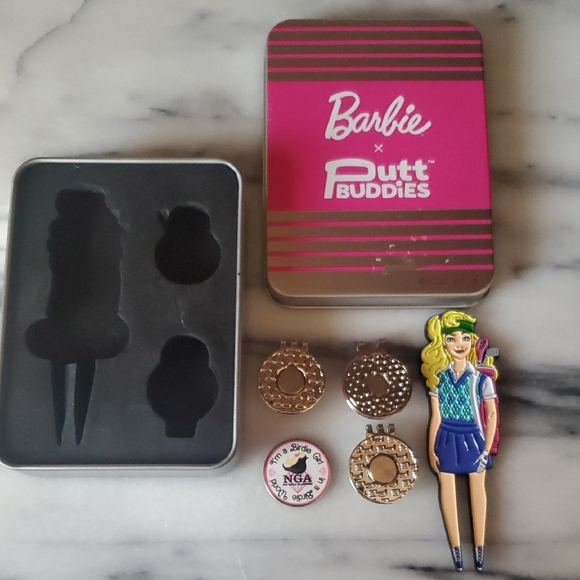 Mattel | Games | Mattel Barbie Putt Buddies Golf Set Pink And Silver ...